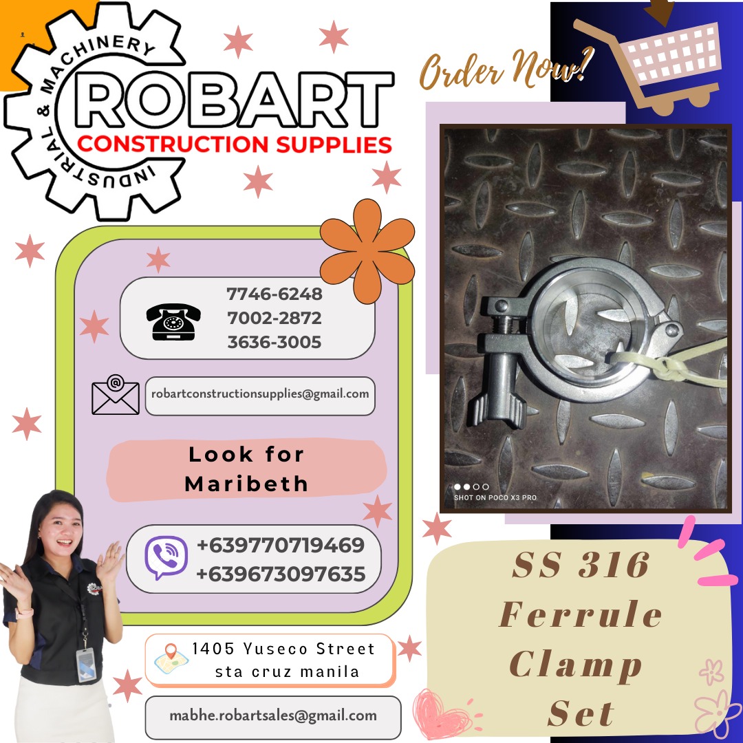 SS 316 Ferrule Clamp Set, Commercial & Industrial, Construction Tools ...