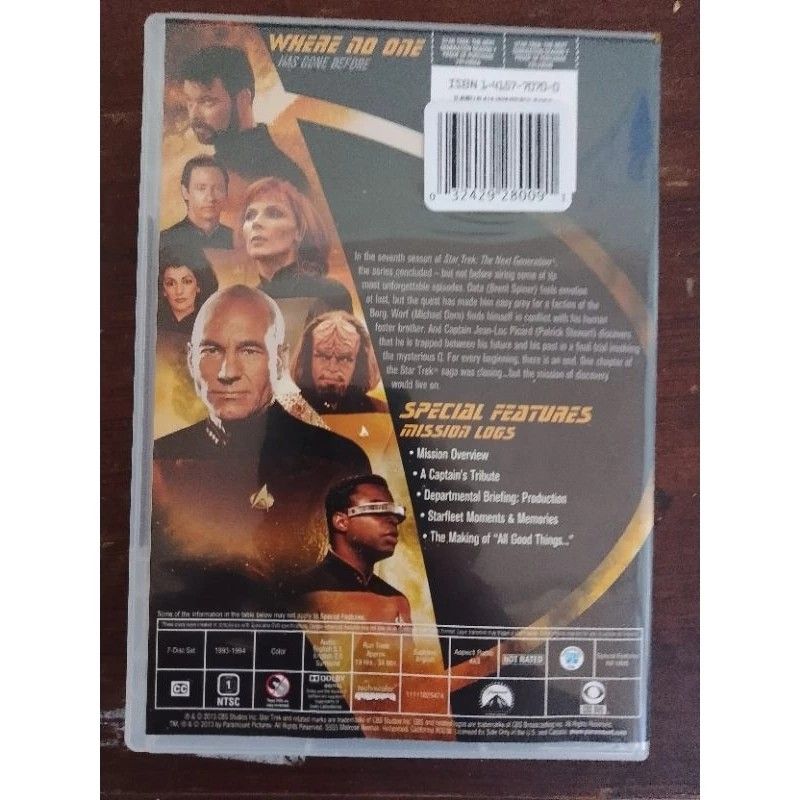 Star Trek Next Generation TV Series Box Set Science Fiction Season 7 ...