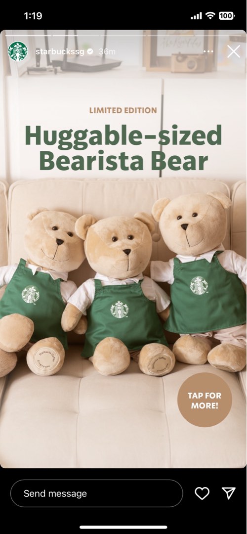 Starbucks bearista bear, Hobbies & Toys, Toys & Games on Carousell