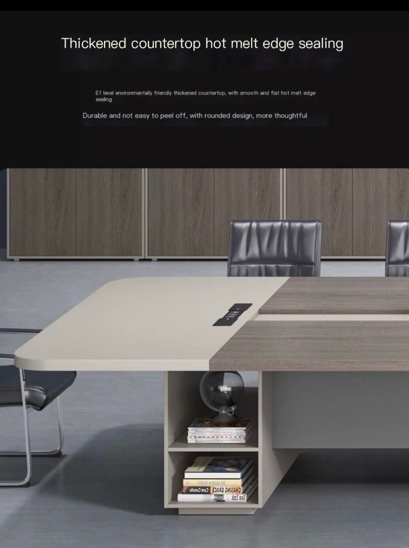 Streamlined Excellence: Modern Office Furniture Conference Table & 22 ...