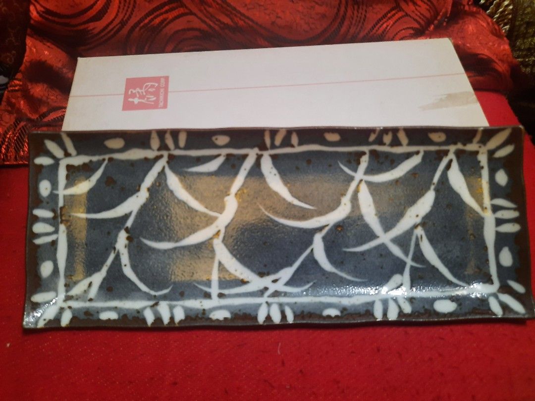 Sushi plate 11x4 inches stoneware with back stamp Japan, Furniture ...