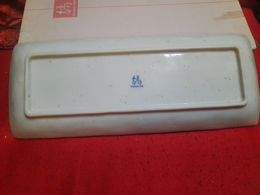 Sushi plate 11x4 inches stoneware with back stamp Japan, Furniture ...