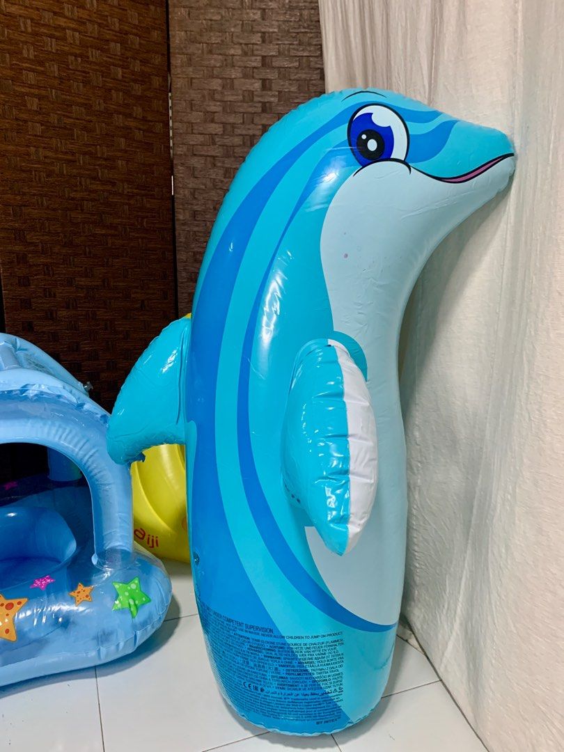 Swimming Float, inflatable float, baby seated float, dolphins boxing ...