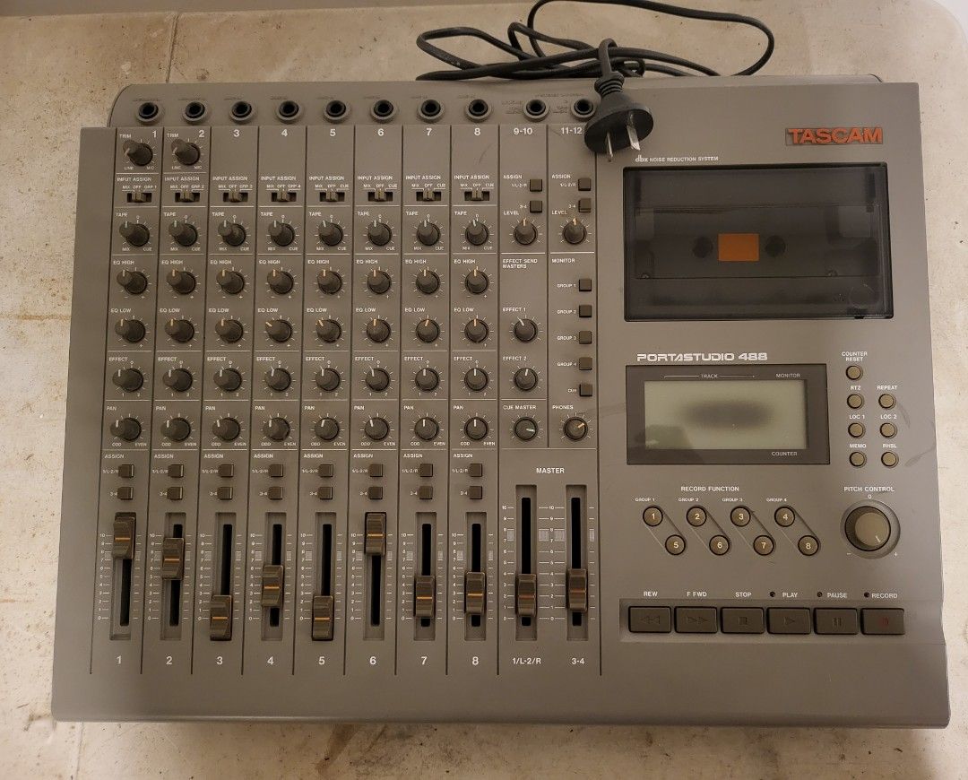 Tascam Portastudio 488 8-Track Multitrack Cassette Tape Recorder, Audio ...