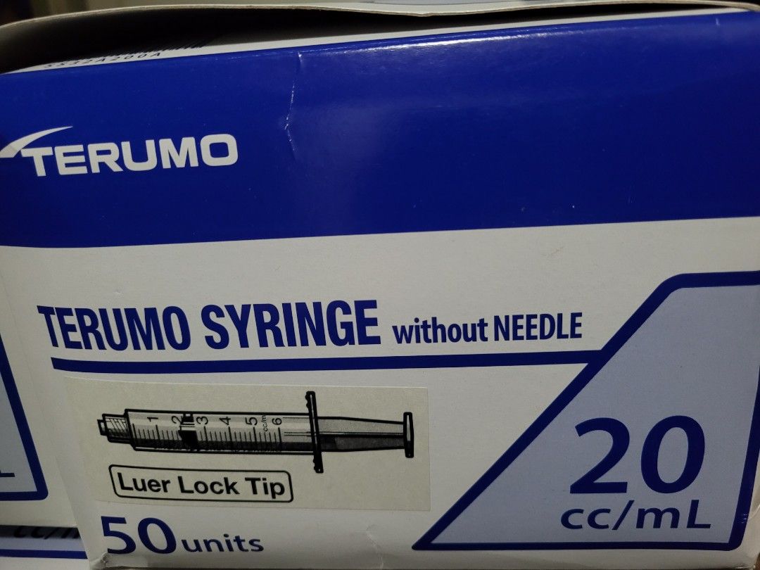 Terumo 20cc/ml Syringe (50 pcs in box), Health & Nutrition, Medical ...