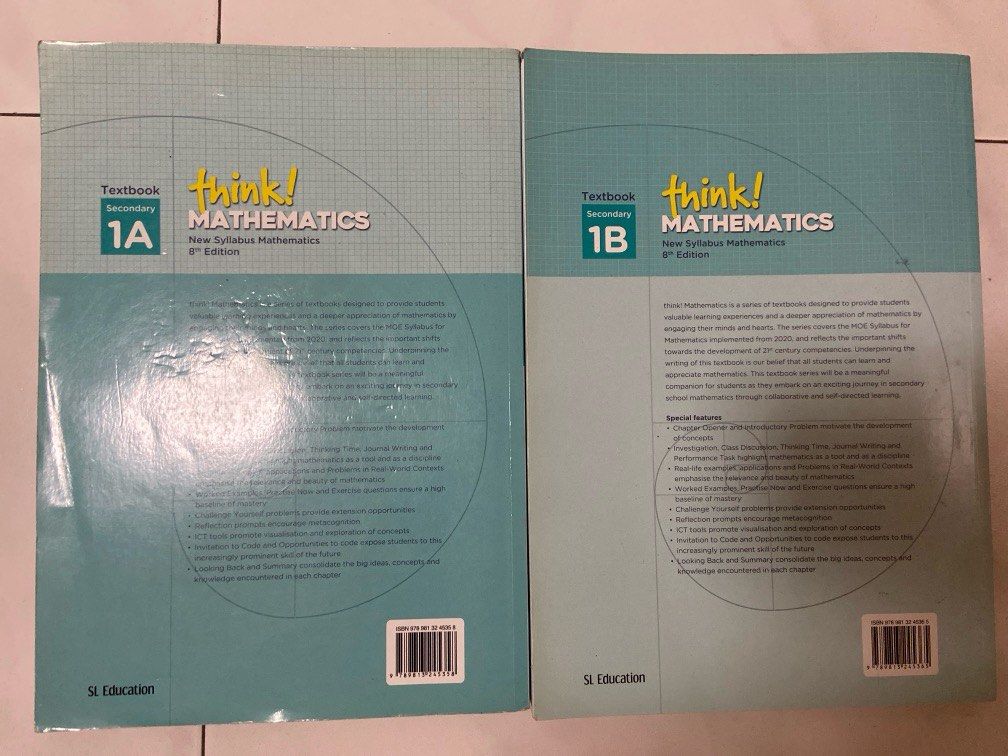 (incl online ver) think! Mathematics textbook 8th edition 1A 1B ...