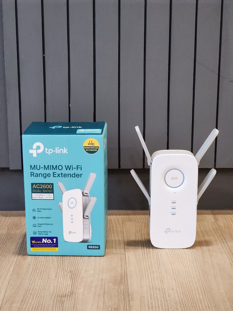 TP LINK RE650 wifi extender - still warranty, Computers & Tech, Parts ...