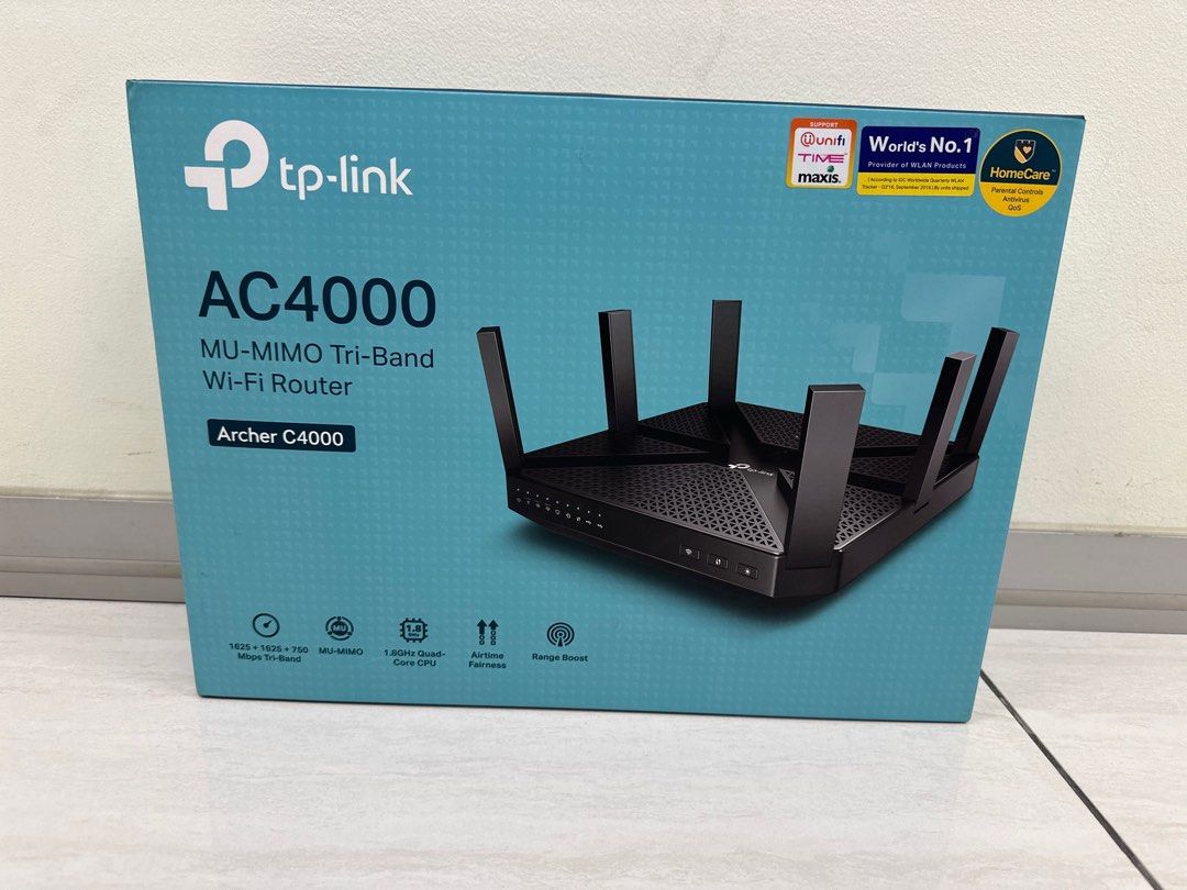 Tplink archer c4000 WiFi router, Computers & Tech, Parts & Accessories ...