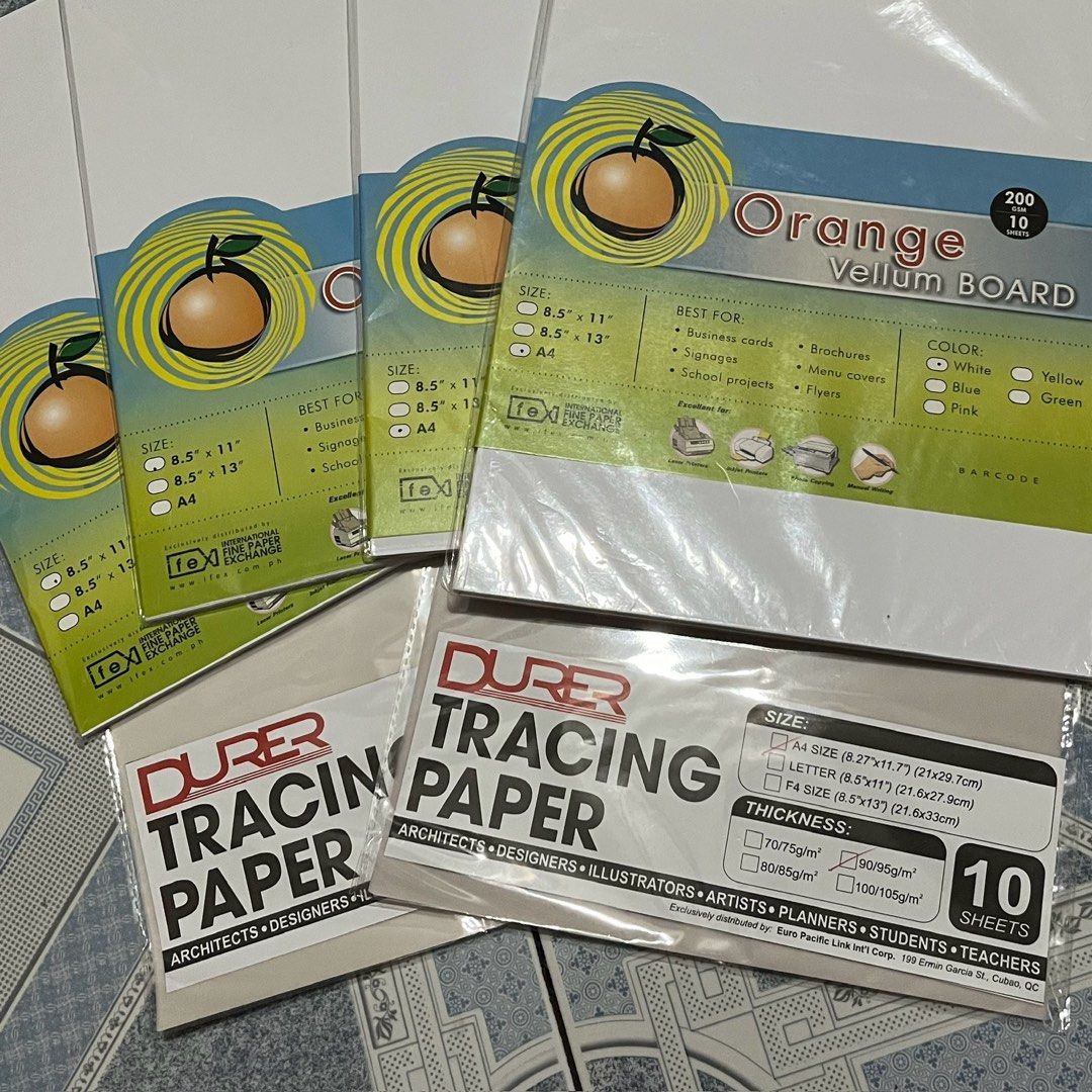 Tracing Paper and Vellum Board Bundle, Hobbies & Toys, Stationary ...