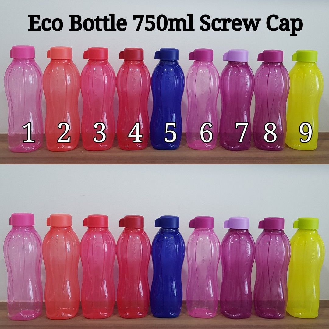 Tupperware Eco Bottle 750ml Screw cap limited pcs available, Furniture ...