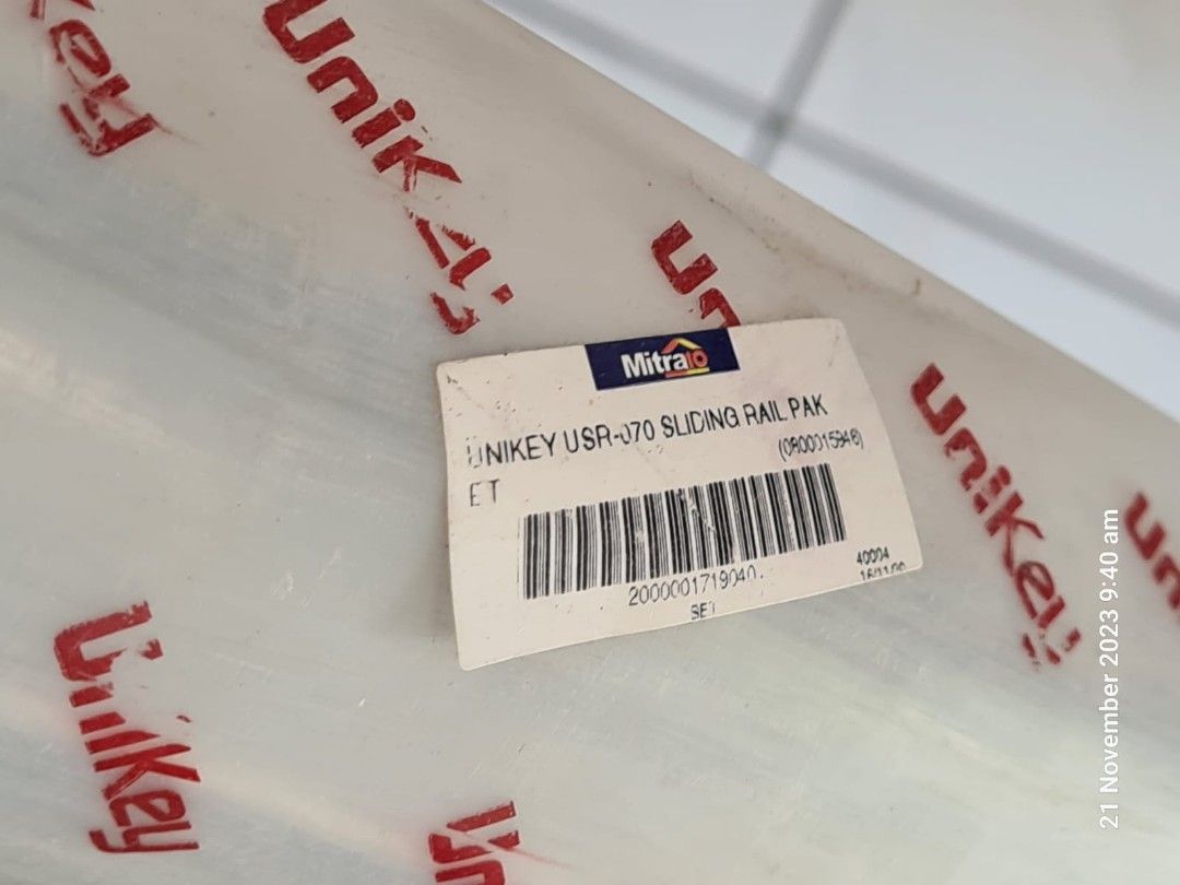 Unikey Sliding Rail USR-70 2 meter, Perabotan Rumah di Carousell