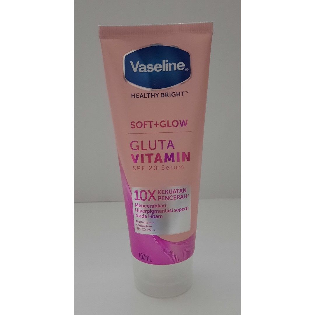 Vaseline Soft + Glow Gluta Vitamin SPF 20 Serum 100ml, Kesehatan ...