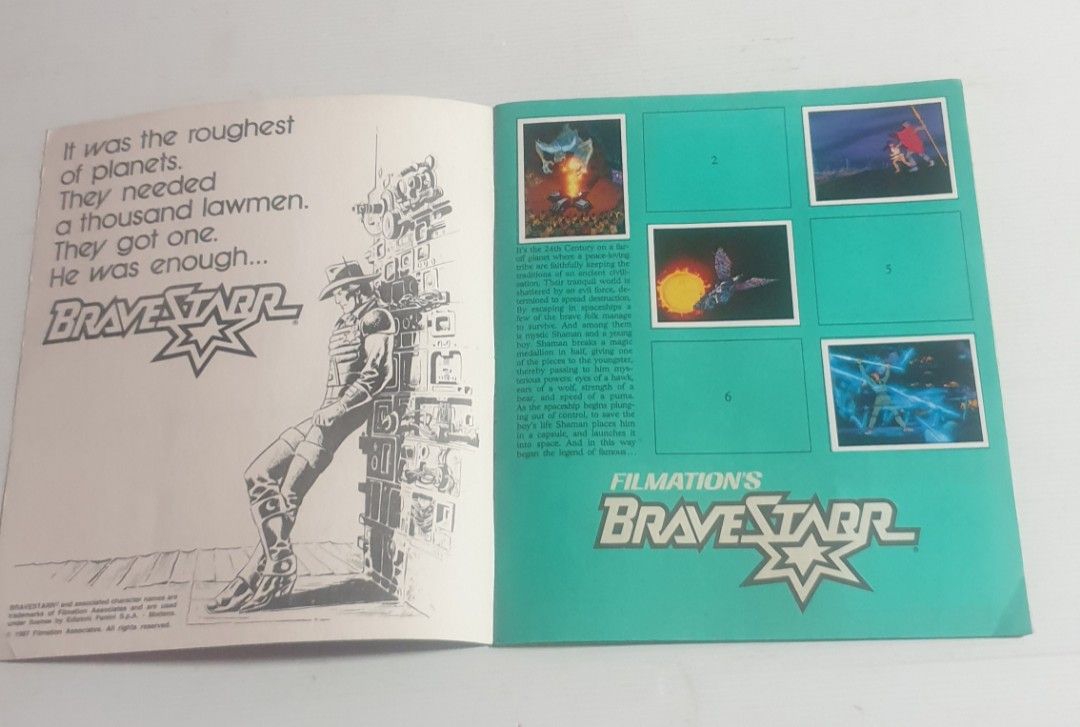 vintage panini bravestarr sticker album, Hobbies & Toys, Books ...