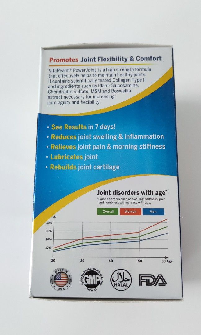 Vitarealm PowerJoint, Health & Nutrition, Health Supplements, Vitamins ...