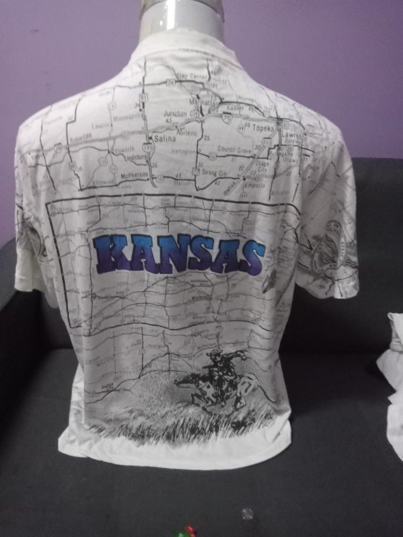 VTG aop map, Men's Fashion, Tops & Sets, Tshirts & Polo Shirts on Carousell