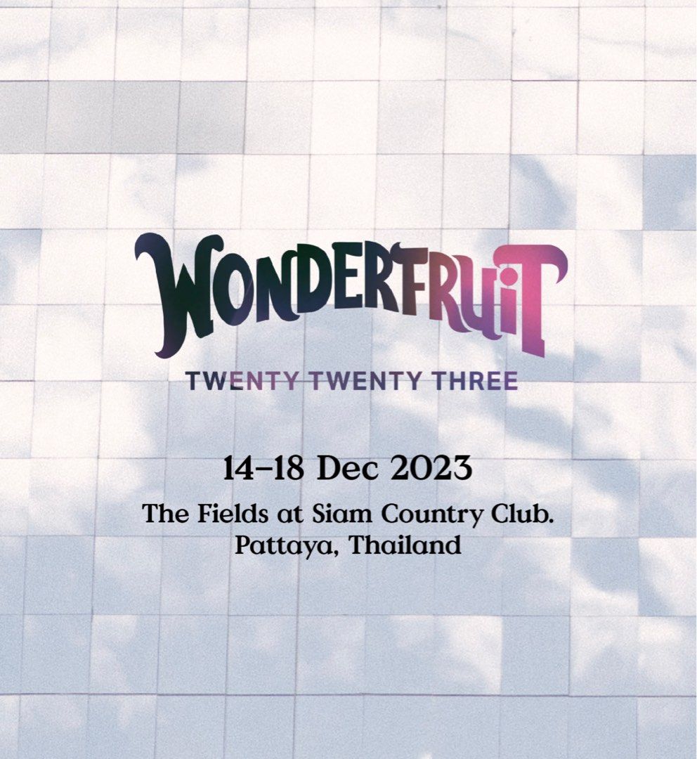 Wonderfruit, Tickets & Vouchers, Event Tickets on Carousell