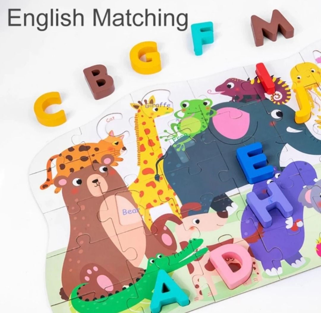 Wooden 3D Alphabet Animal Puzzle, Babies & Kids, Infant Playtime on ...