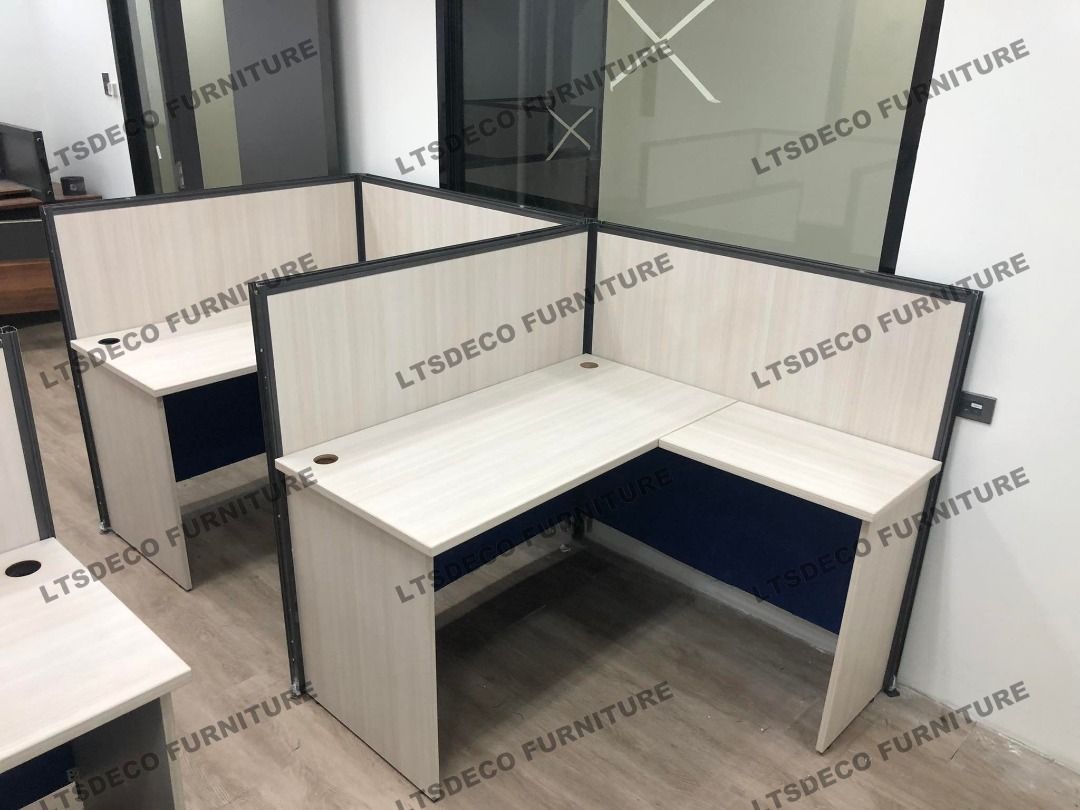 WORKSTATION OFFICE PARTITION L SHAPE MODULAR TABLE FURNITURES ...
