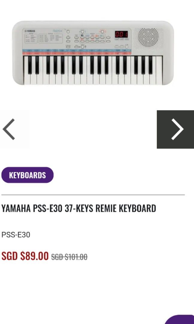 Yamaha Keyboard Remie PSS-E30, Hobbies & Toys, Music & Media, Musical Instruments on Carousell