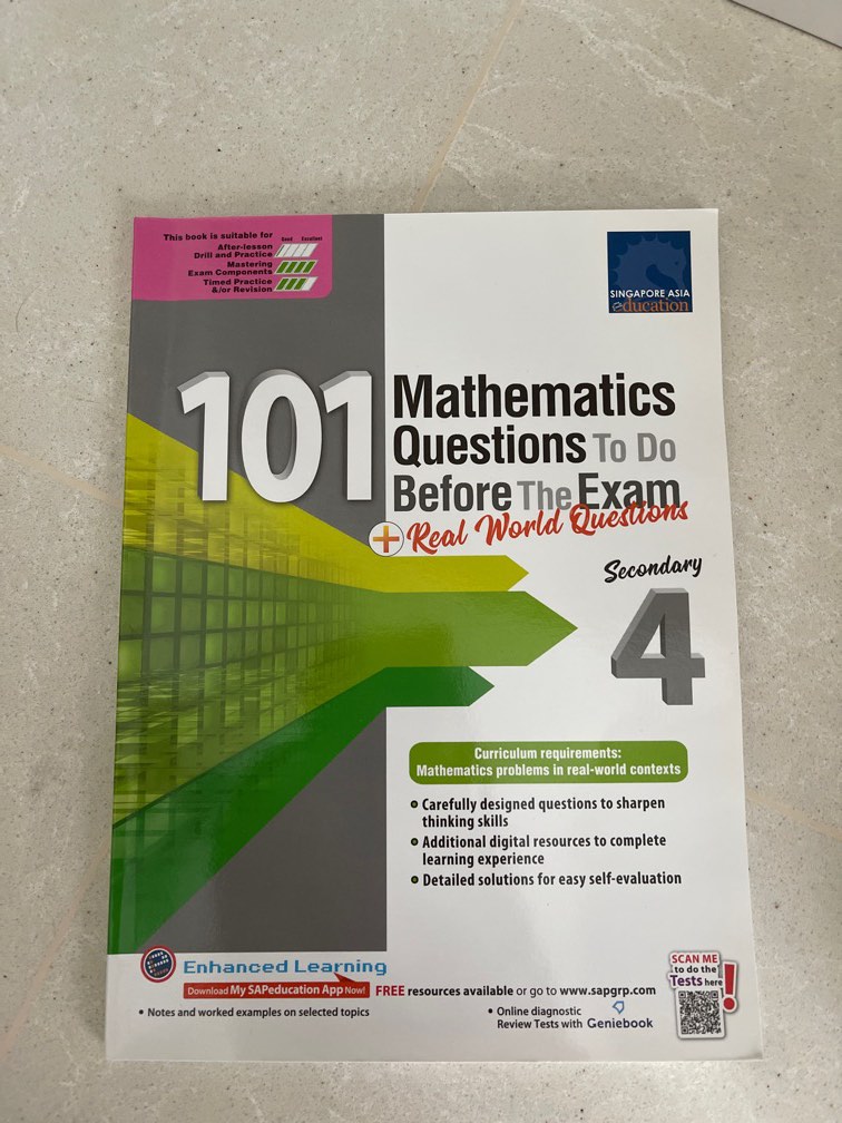 101 Mathematics Questions Secondary 4 Assessment Book, Hobbies & Toys ...