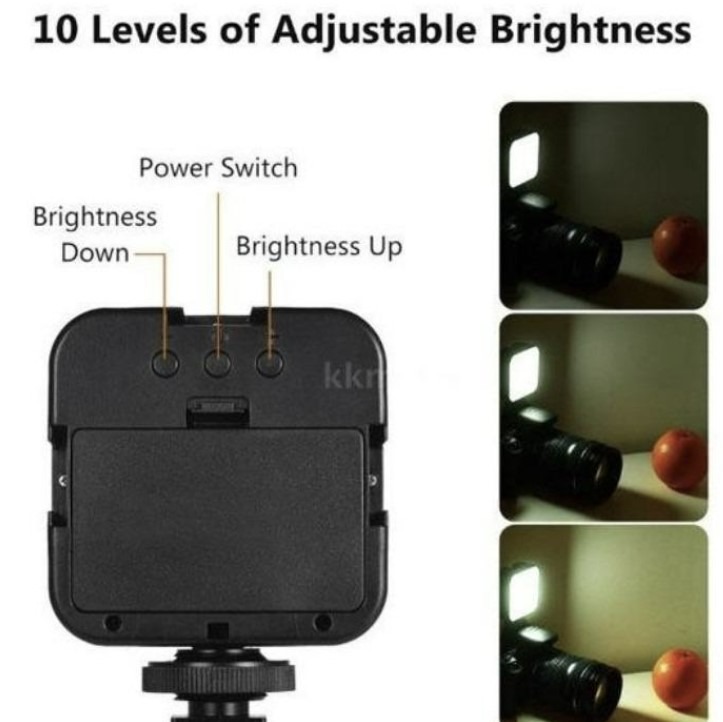 10 Levels Adjustable Brightness 6500K LED Light Mini LED Video Light ...
