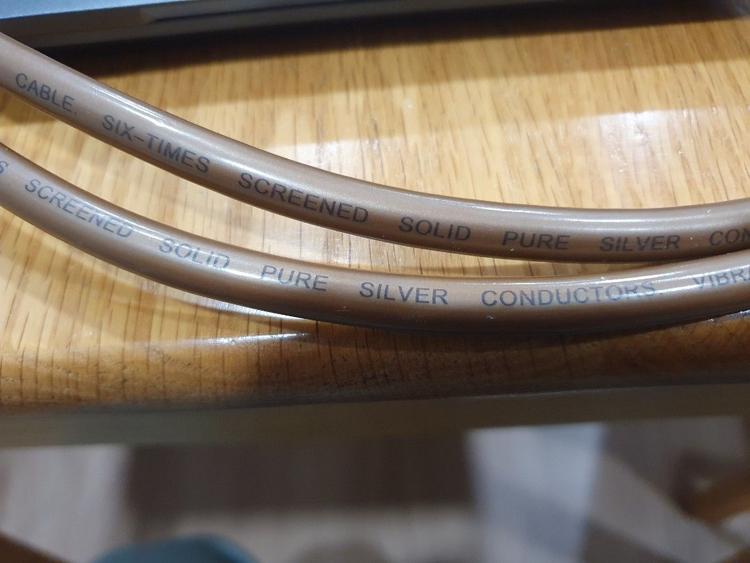 1.0m Ecosse Myth/Pro Solid pure Silver Rca cable, Audio, Soundbars ...