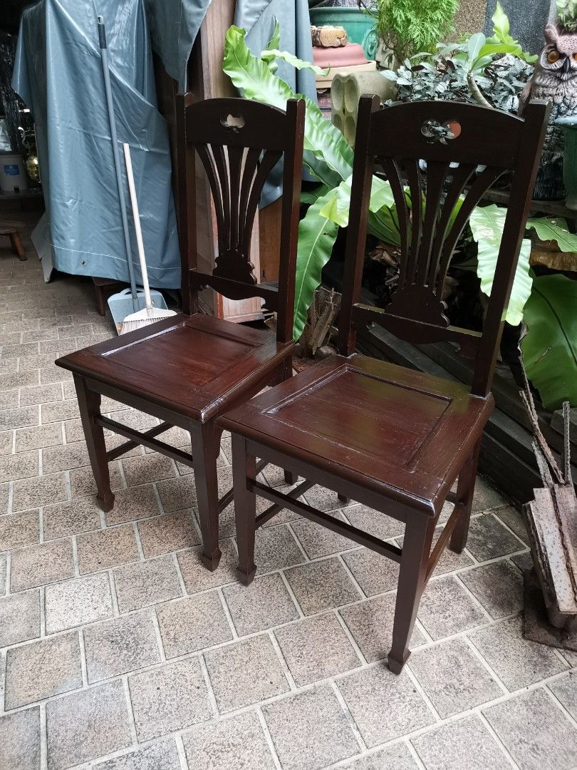 1920 old peranakan fan shape design chair, Furniture & Home Living ...