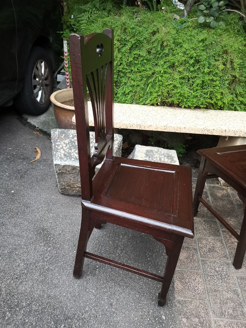 1920 old peranakan fan shape design chair, Furniture & Home Living ...