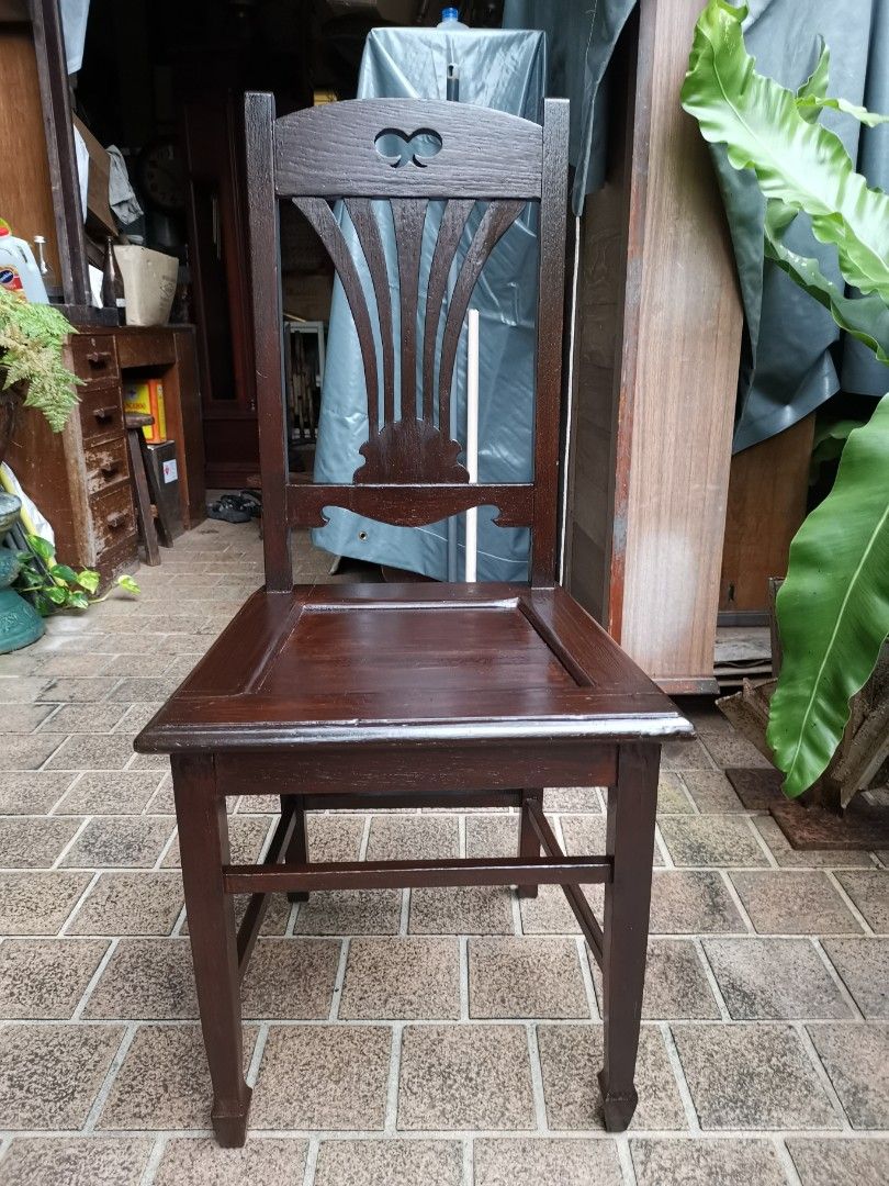1920 old peranakan fan shape design chair, Furniture & Home Living ...