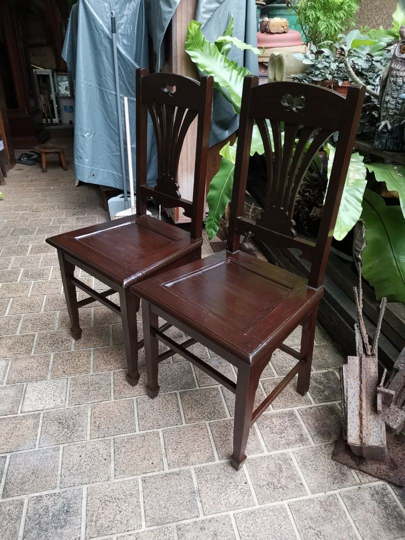 1920 old peranakan fan shape design chair, Furniture & Home Living ...