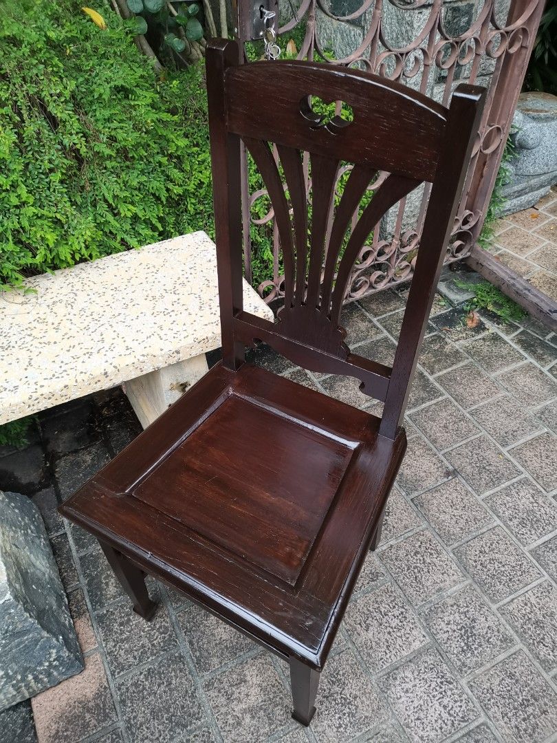 1920 old peranakan fan shape design chair, Furniture & Home Living ...