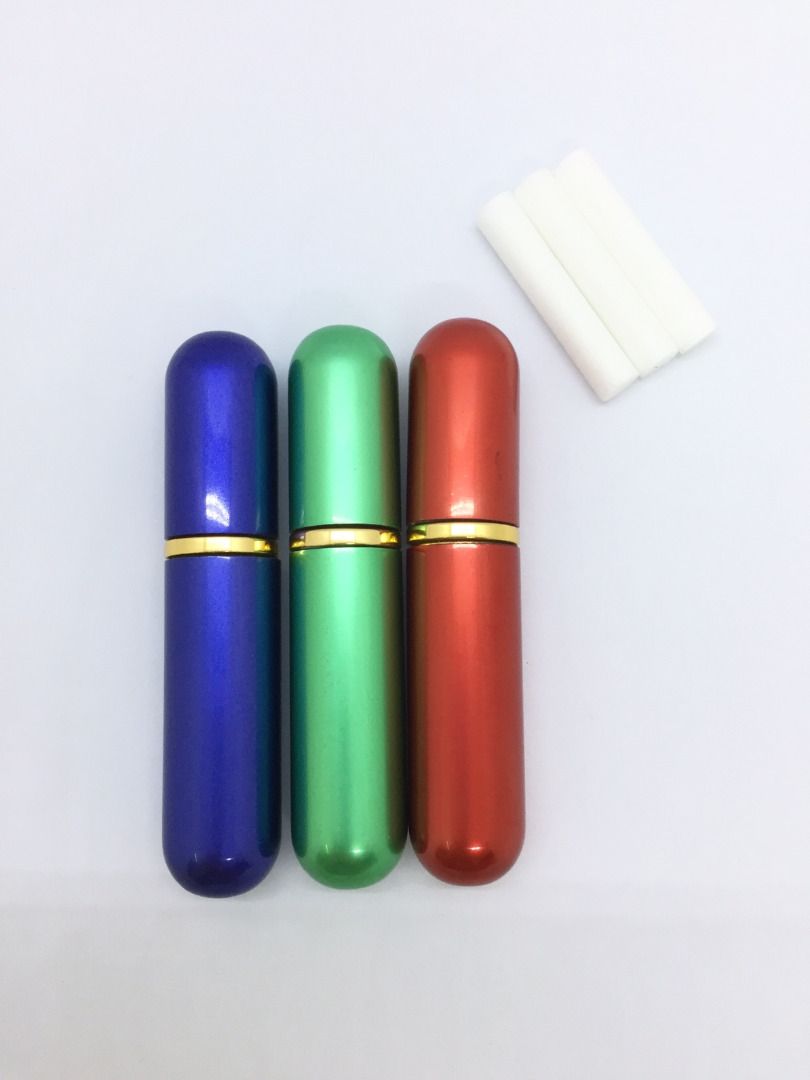 3 pc Refillable Glass & Aluminum set Inhaler, Beauty & Personal Care ...