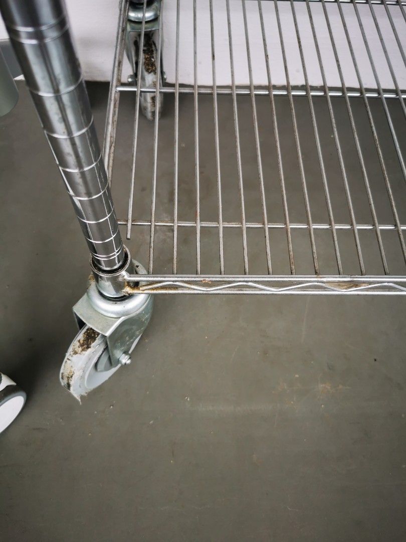 6 tier metal rack with wheel, Furniture & Home Living, Furniture ...