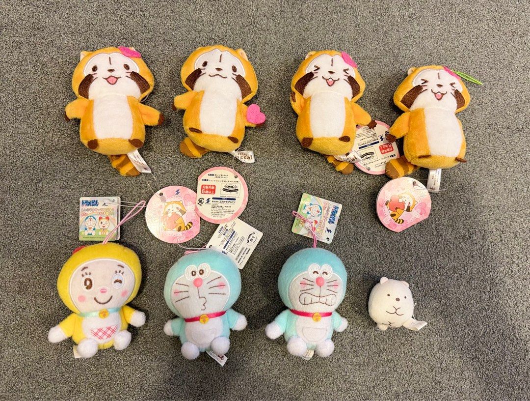 小公仔 浣熊 狸貓 puchi rascal 多拉美 多啦A夢 叮噹 角落生物, 興趣及遊戲, 玩具 & 遊戲類 - Carousell