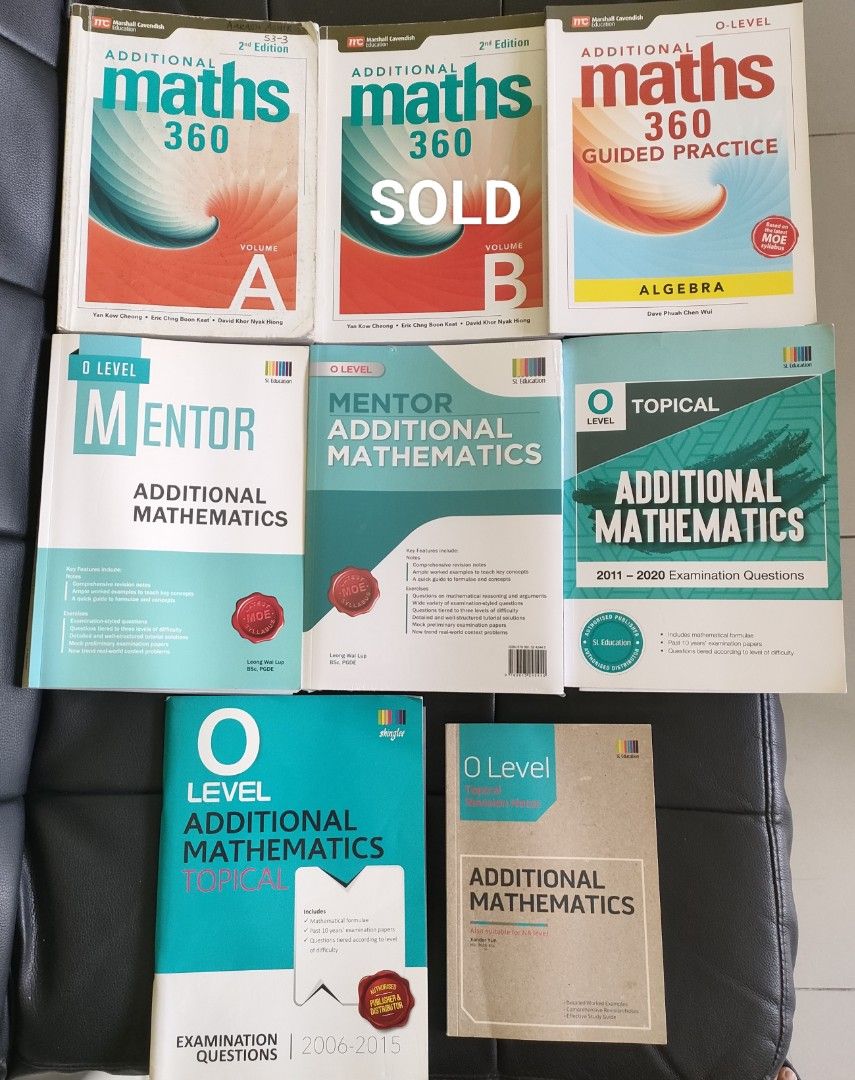 ADDITIONAL maths 360 VOLUME A, B & GUIDED PRACTICE/O LEVEL MENTOR ...