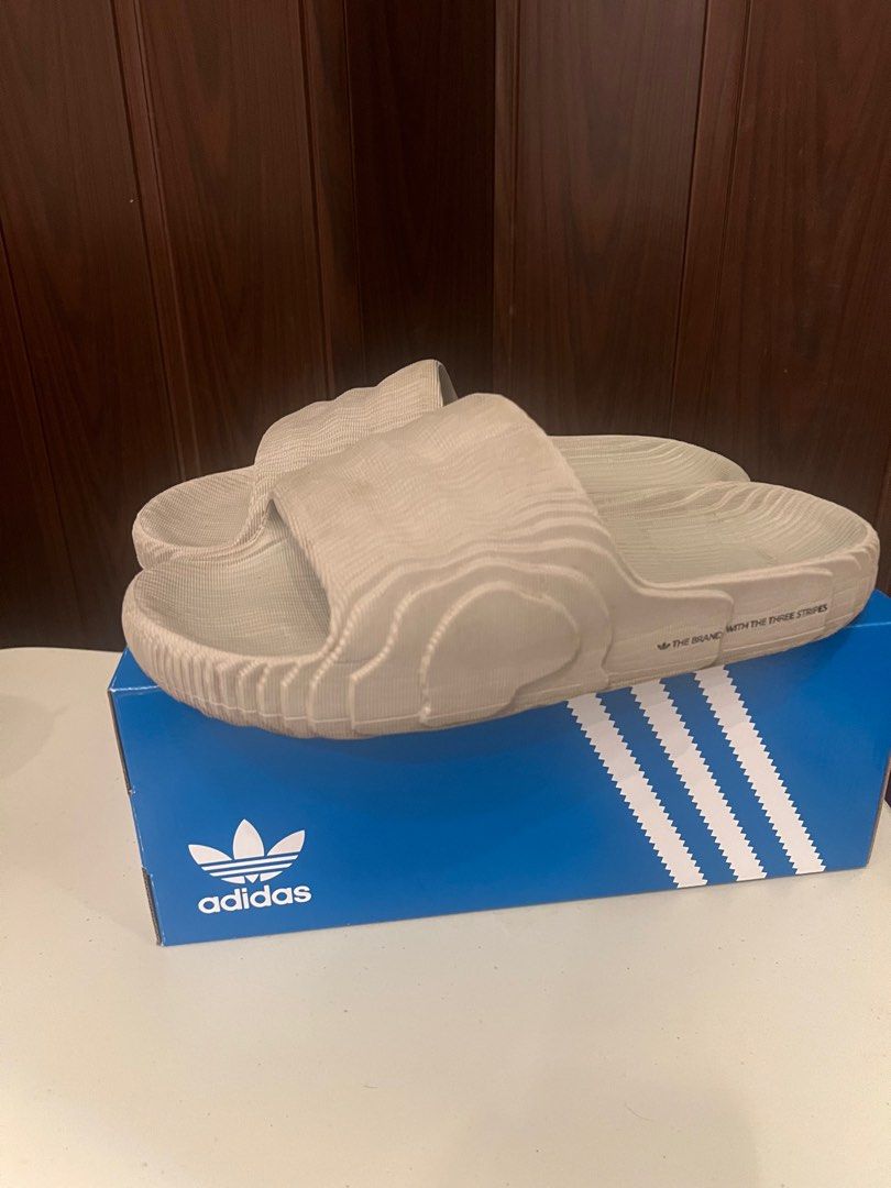 Adidas adilette 22 light brown, Men's Fashion, Footwear, Slippers ...