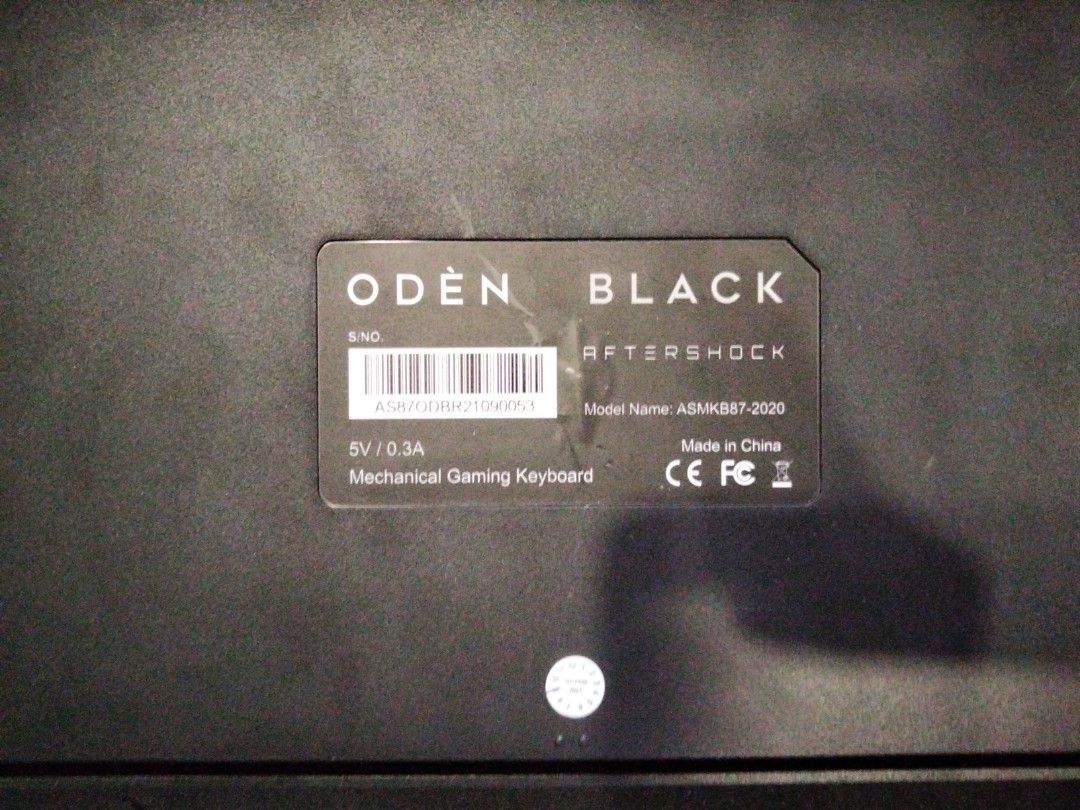 AFTERSHOCK Oden V2 black mechanical keyboard, Computers & Tech, Parts ...