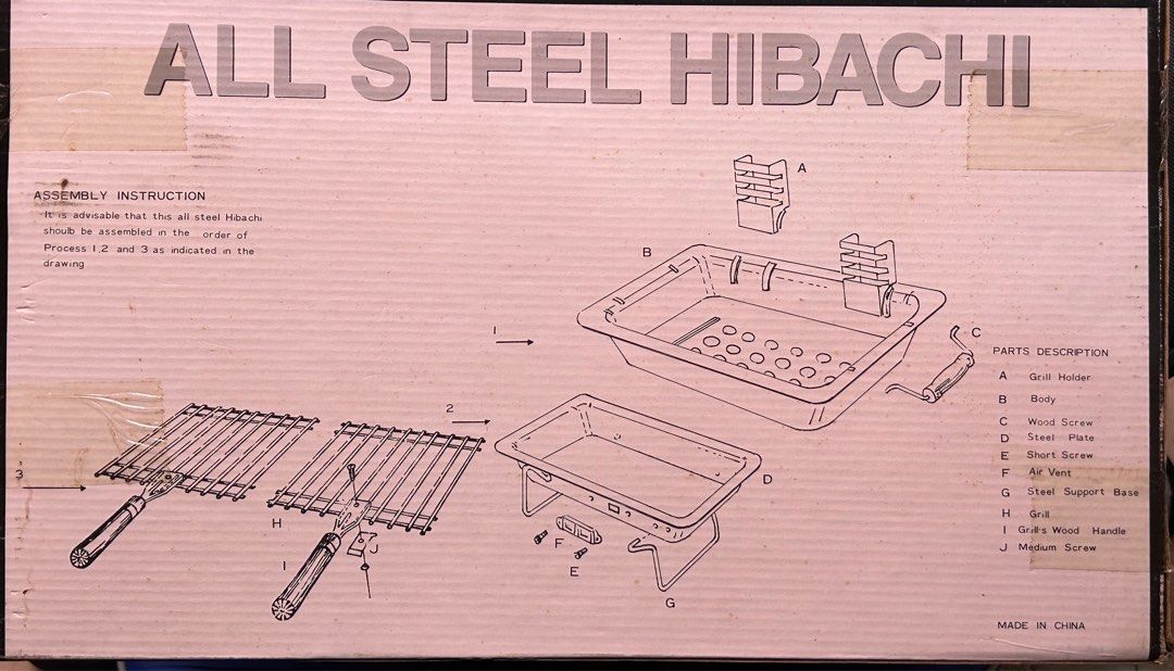 All Steel Hibachi Grill, TV & Home Appliances, Kitchen Appliances, BBQ ...