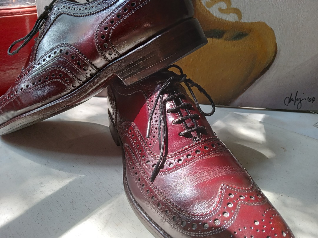 Allen Edmonds Cordovan Mcallister Brogue Wingtip Dress Shoes, Men's ...
