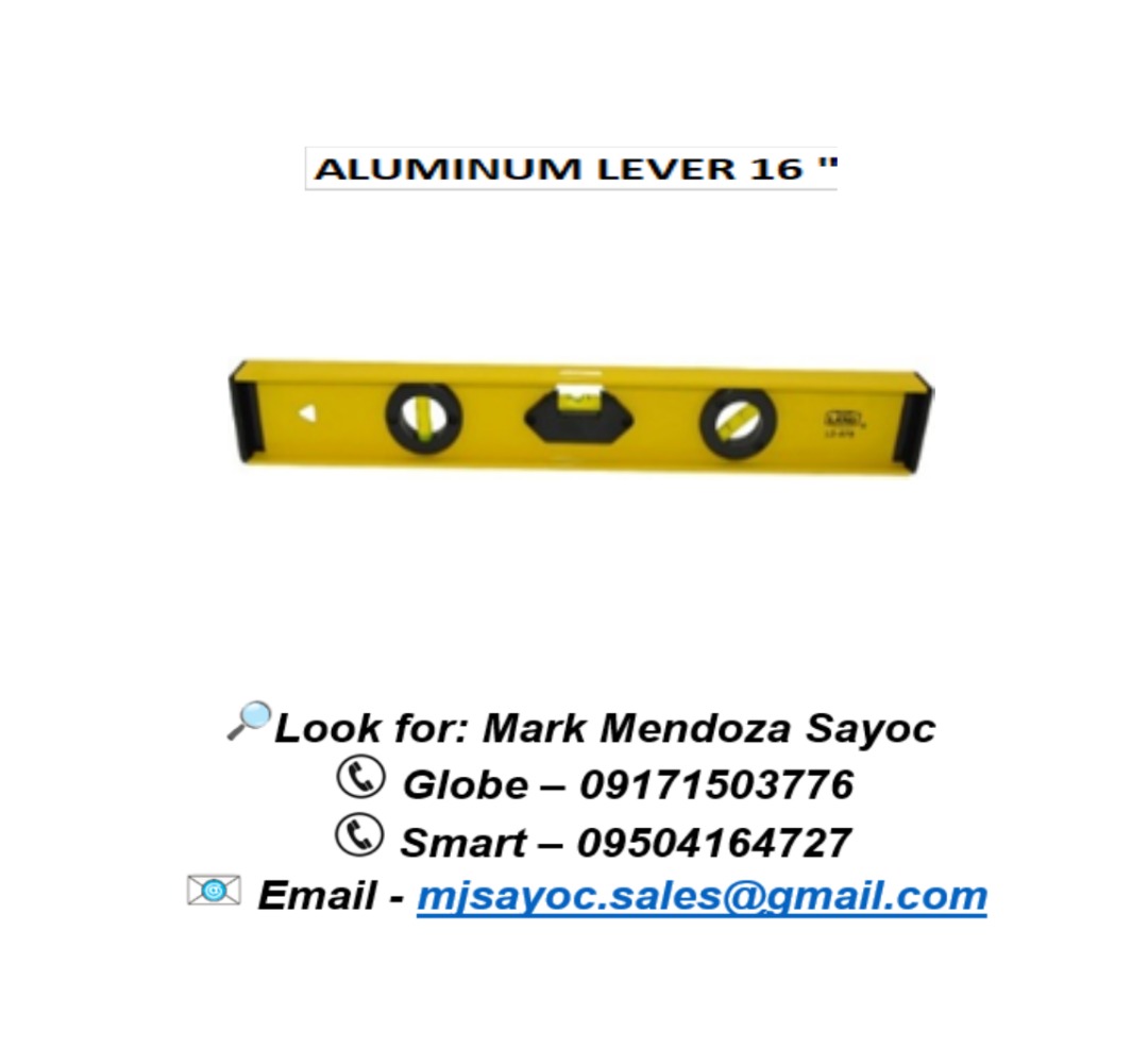 ALUMINUM LEVER 16 ", Commercial & Industrial, Construction Tools ...