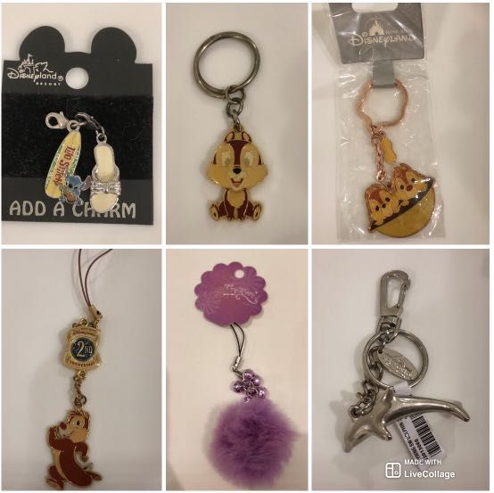 Authentic Disneyland Keychains Chipmunk Lilo Stitch, Hobbies & Toys ...