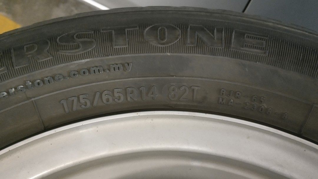 Axia 14" steel rims with 175/65R14 tires, Auto Accessories on Carousell