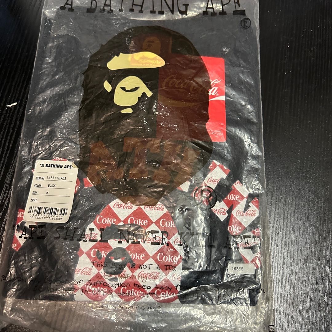 Bape Coca Cola tee coke ape Fcrb kith 可樂 M 全新 可口可樂, 男裝, 上身及套裝, T-shirt ...