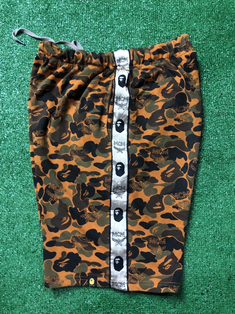 BAPE x MCM Short, Men's Fashion, Bottoms, Shorts on Carousell