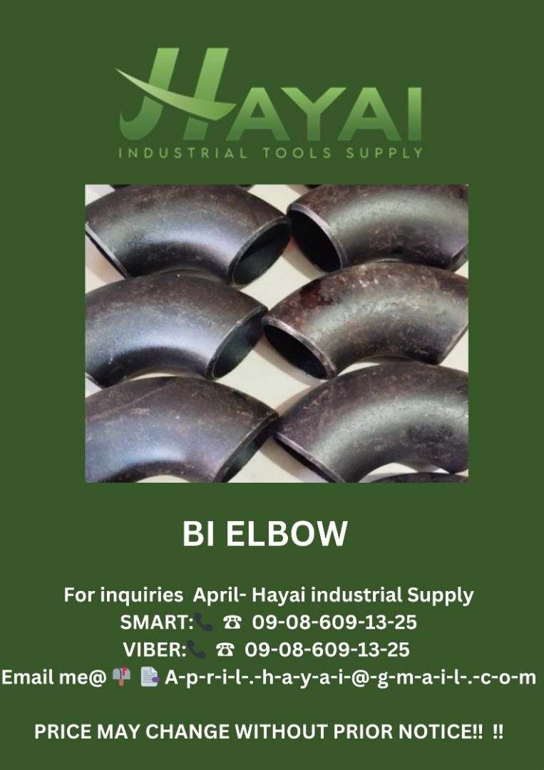 BI elbow, Commercial & Industrial, Construction Tools & Equipment on ...