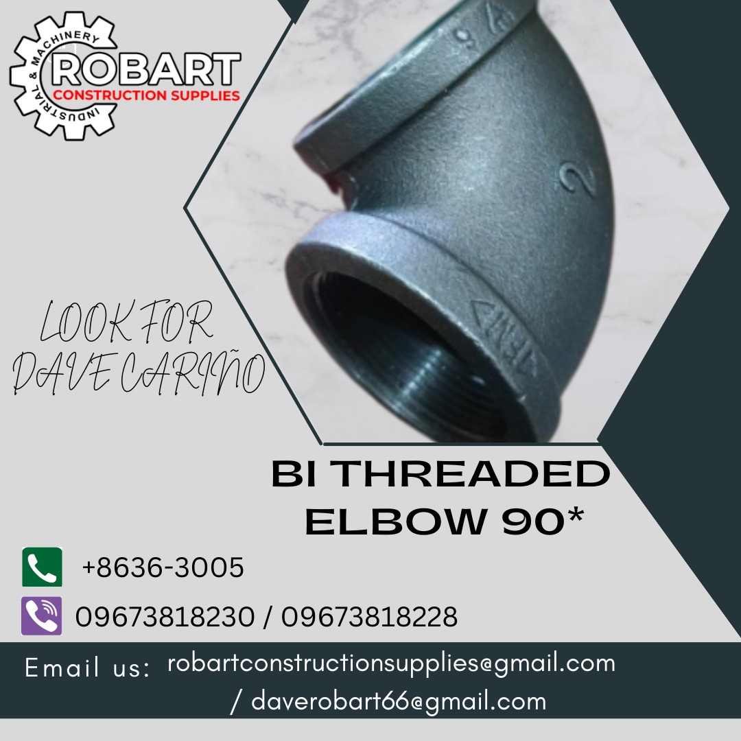 B.I THREADED ELBOW 90*, Commercial & Industrial, Construction Tools ...