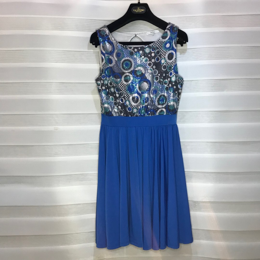 Blue Sequence Mini Dress, Women's Fashion, Dresses & Sets, Dresses on ...