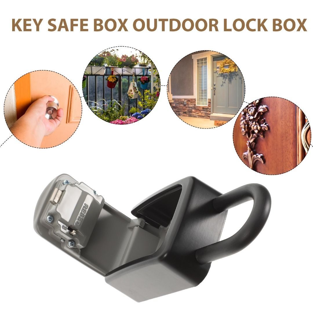 Brand New! Metal Password Key Lock Box Padlock Security Key Safe Box ...