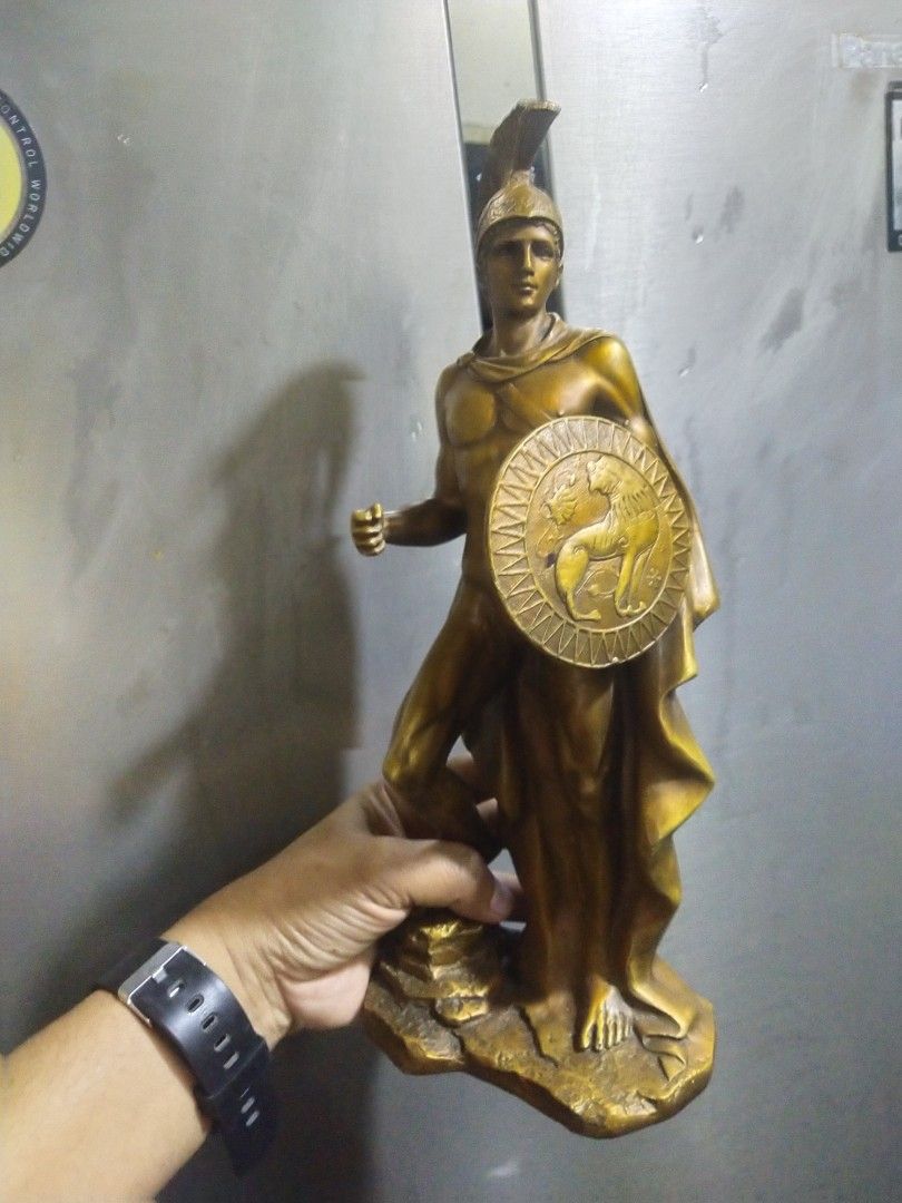Brass ancient Roman soldier statue display, Hobbies & Toys, Memorabilia ...
