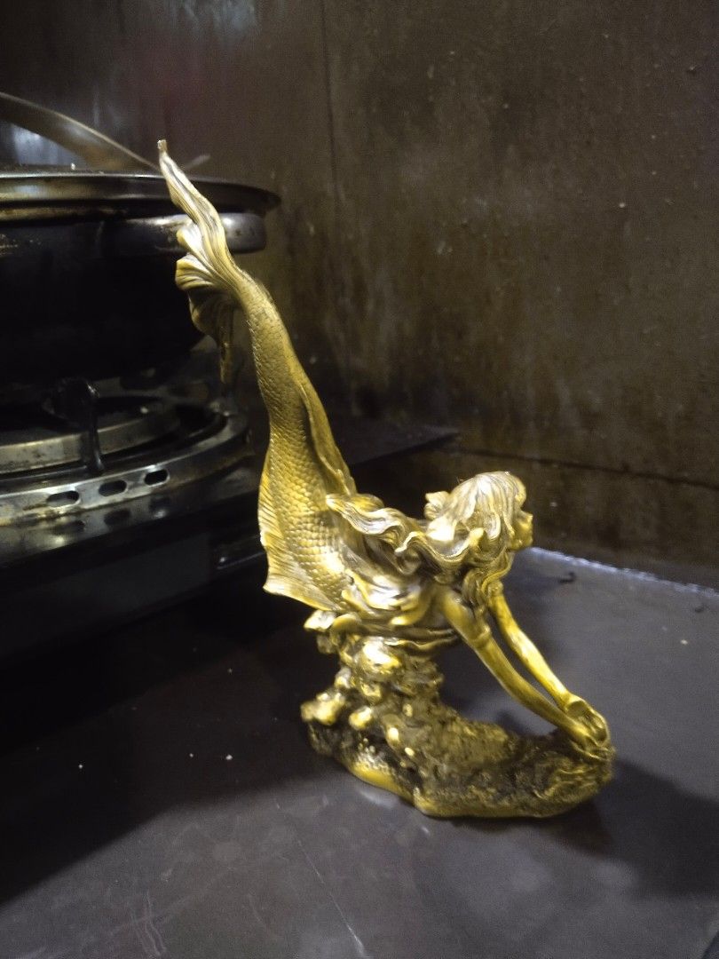 Brass mermaid statue display, Hobbies & Toys, Memorabilia ...